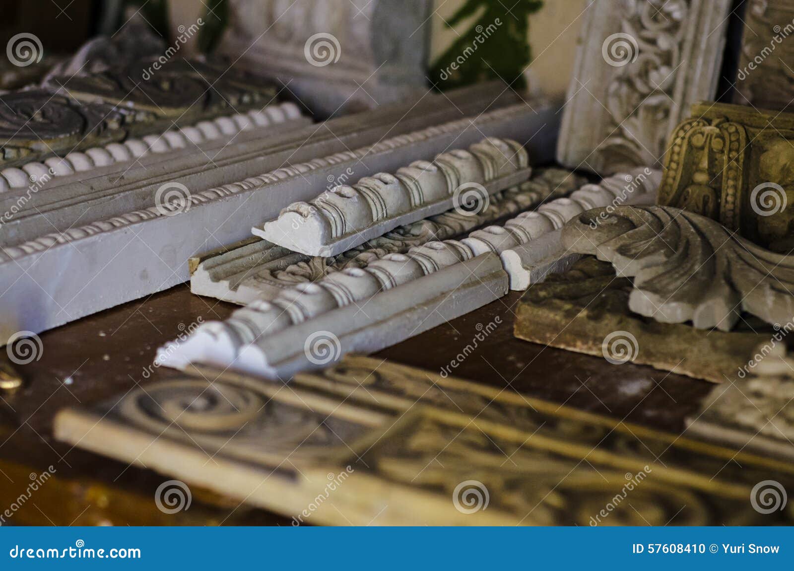Stucco molding workshop stock photo. Image of food, atelier - 57608410