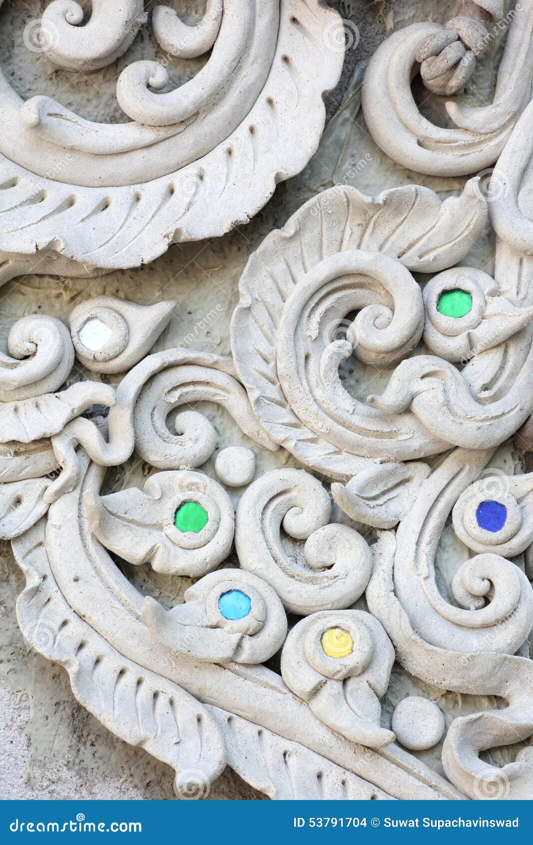 Stucco White Sculpture Decorative Pattern Stock Photo - Image of style ...