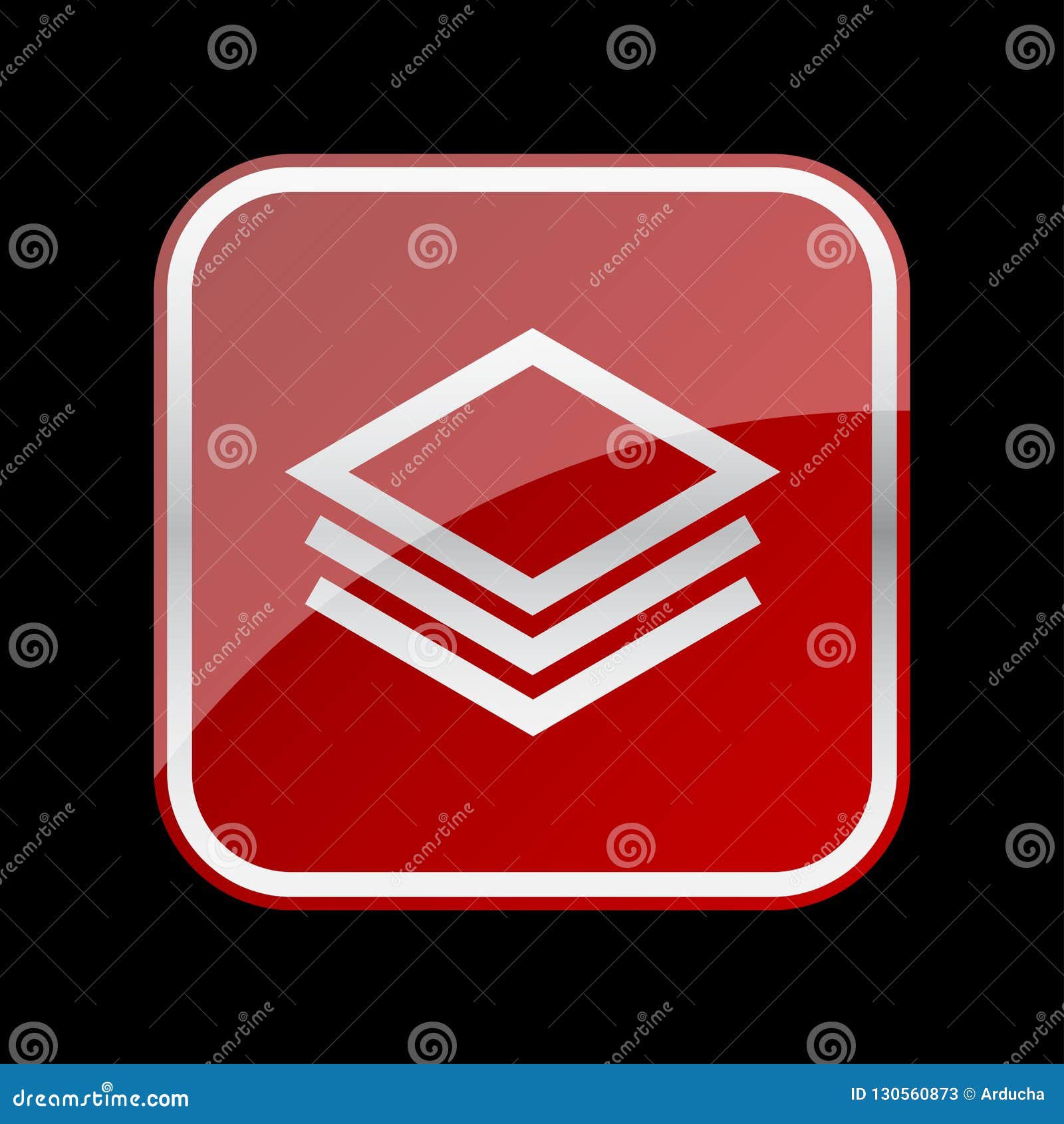 Stuck layer button stock illustration. Illustration of mark - 130560873