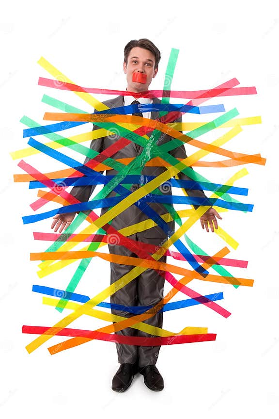 Stuck man stock image. Image of metaphor, career, glued - 12529567