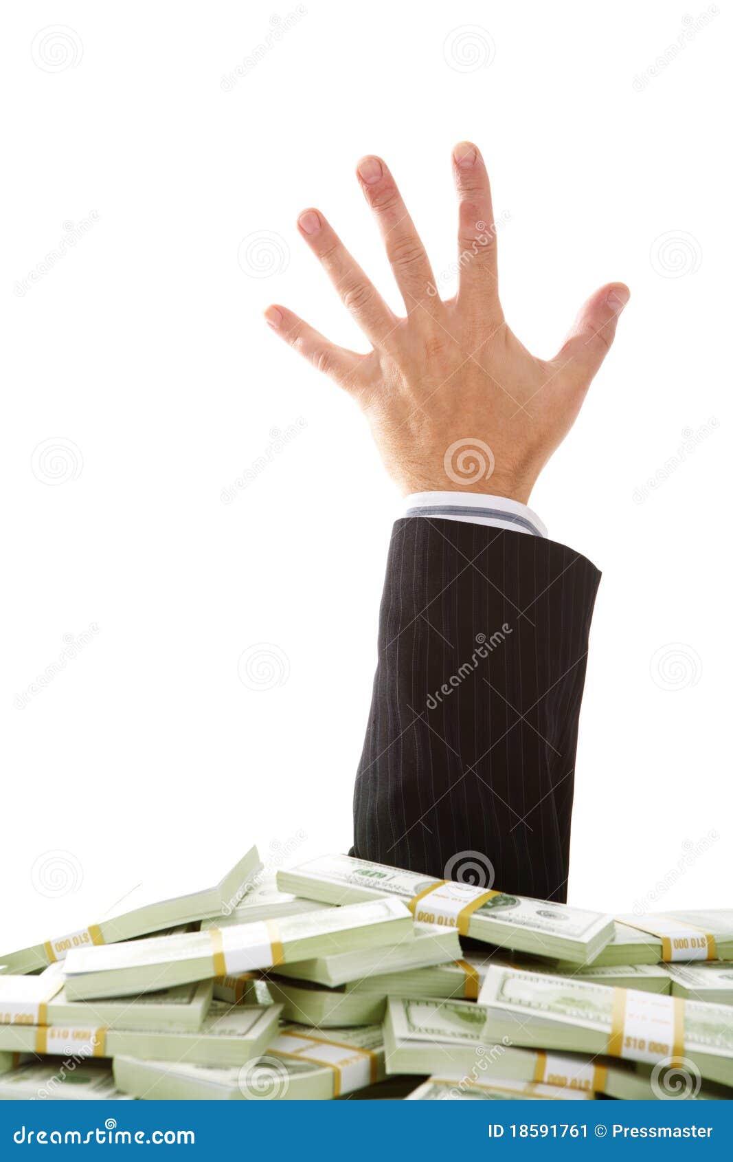 Stuck in money stock image. Image of hand, isolated, bucks - 18591761