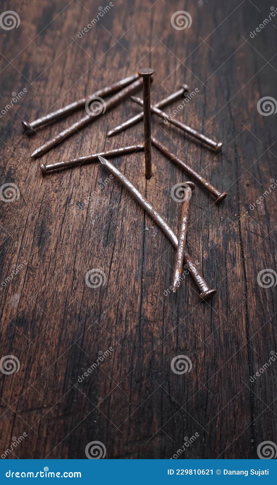 Stuck Nail stock image. Image of brown, number, line - 229810621