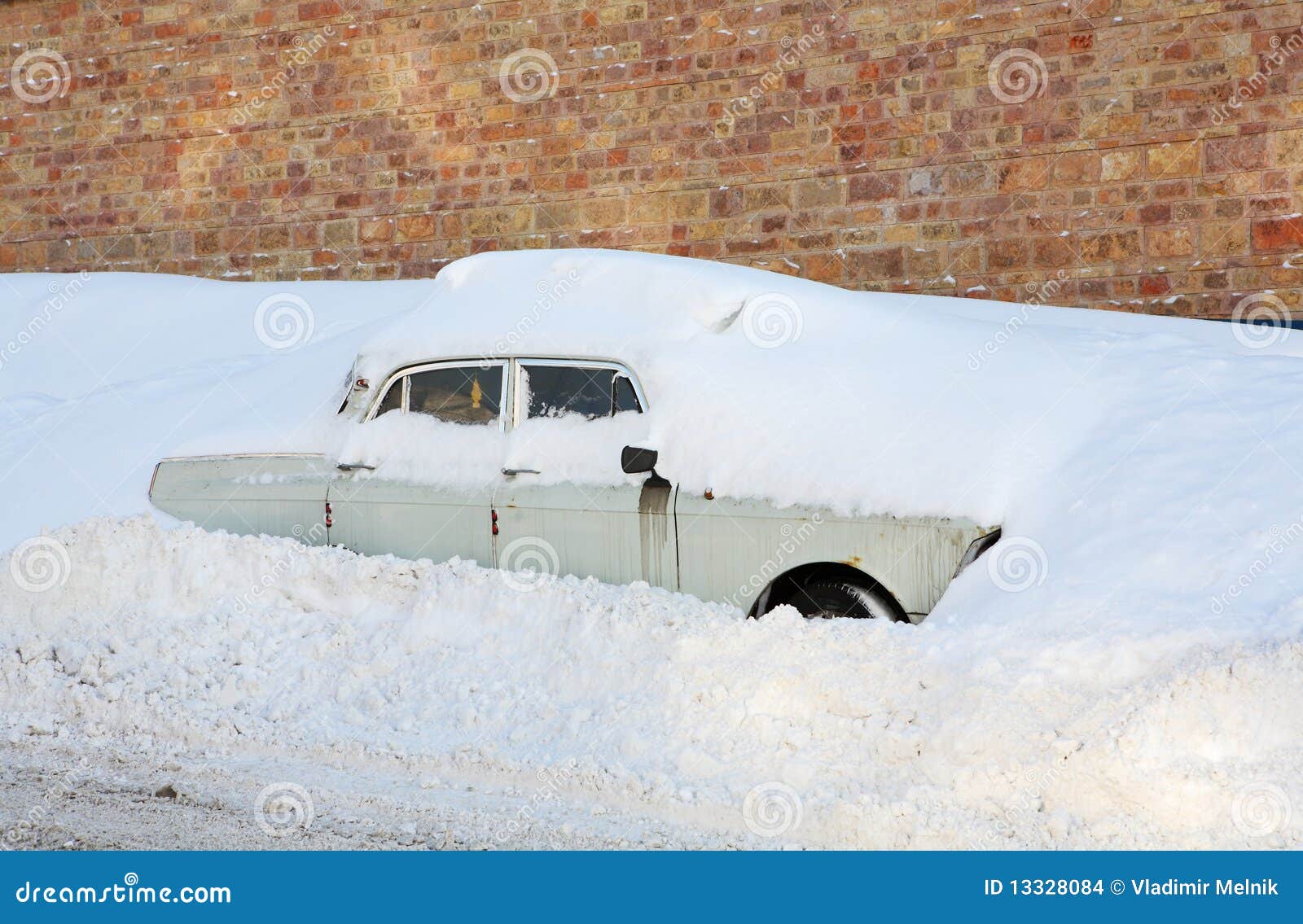 Stuck in the snow stock photo. Image of freezing, slope - 13328084