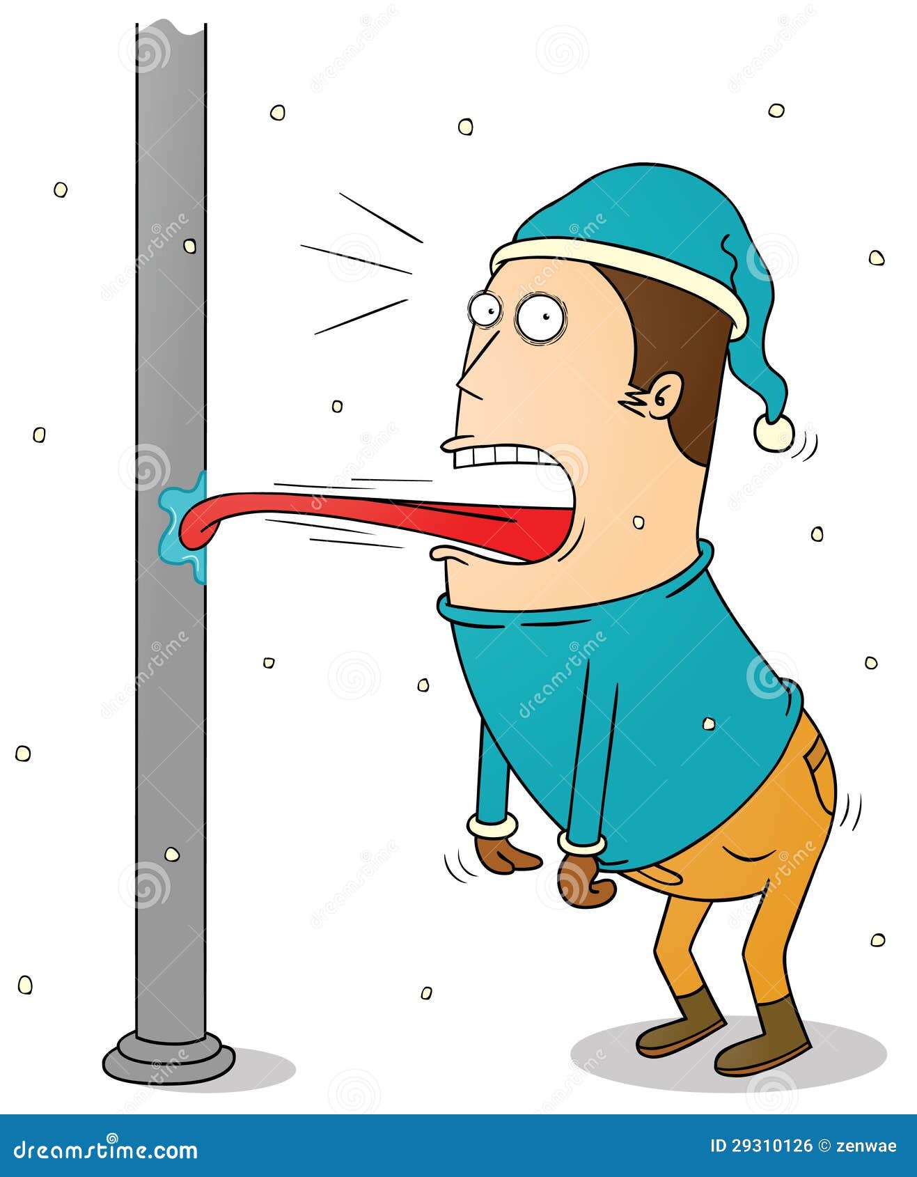 Stucking tongue stock vector. Illustration of snow, tongue - 29310126