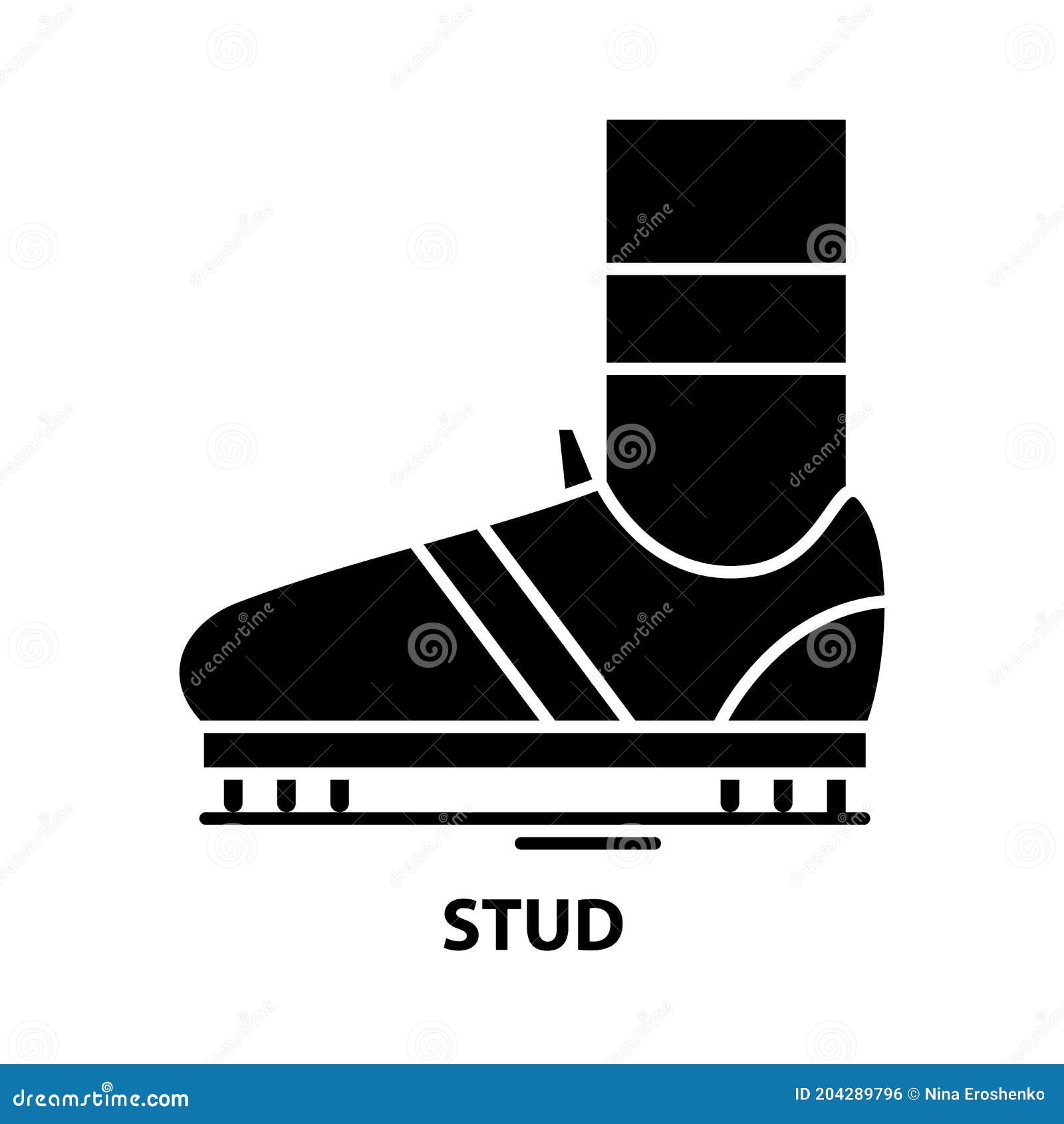 Stud Icon, Black Vector Sign with Editable Strokes, Concept ...
