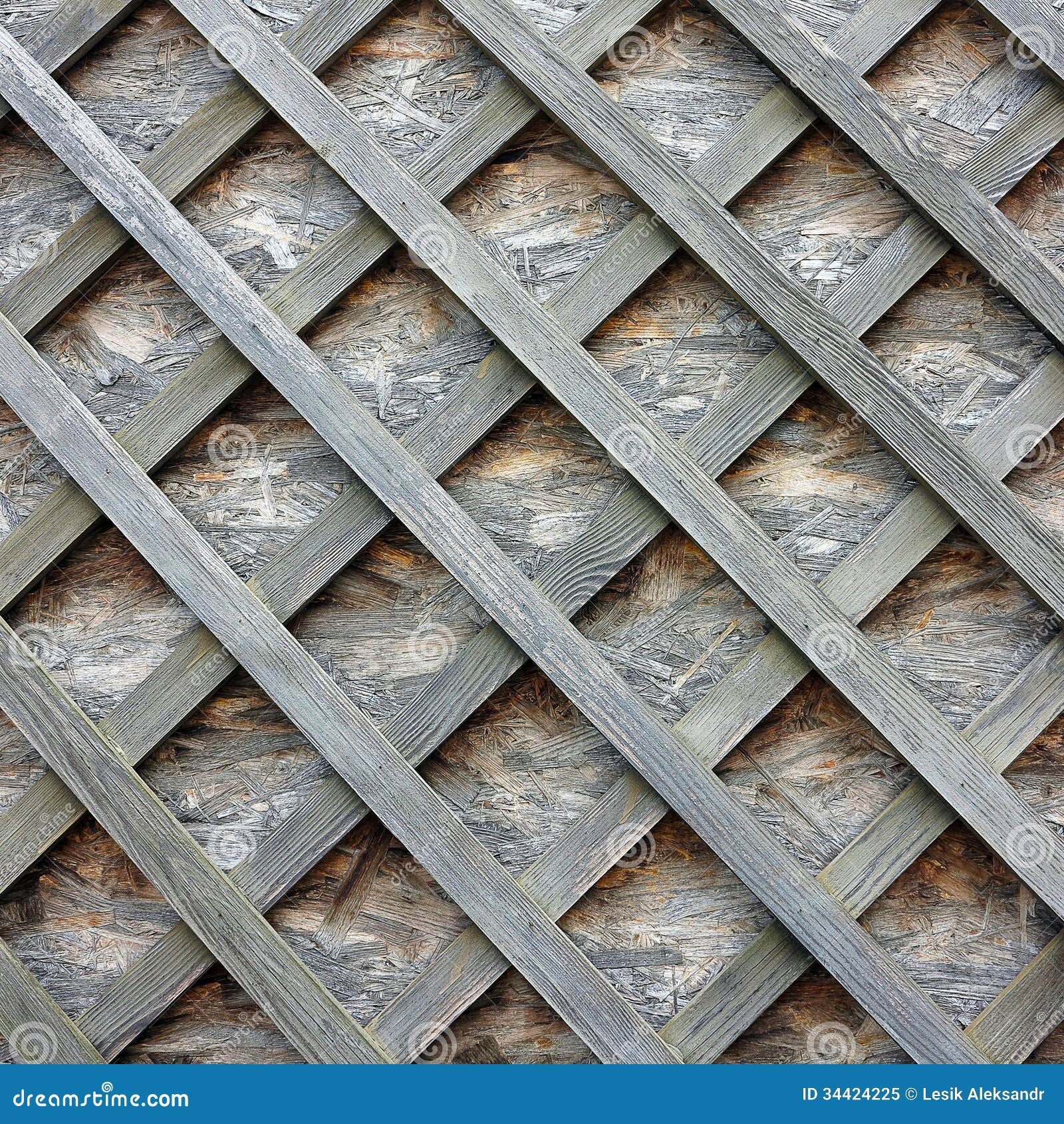 Stud Wall with Wooden Slats on the Diagonal Stock Image - Image of ...