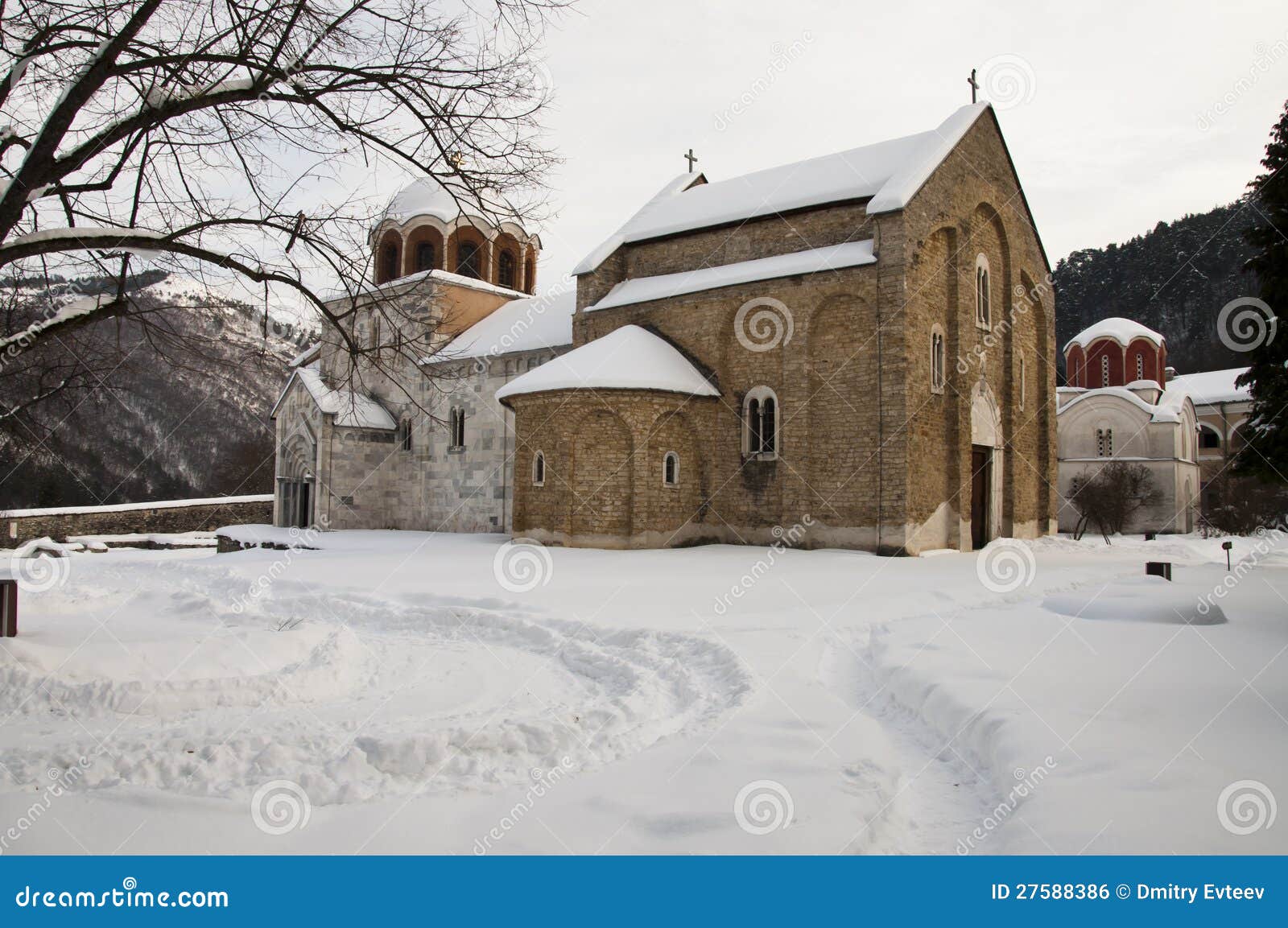Studenica monastery stock photo. Image of roof, potencial - 27588386
