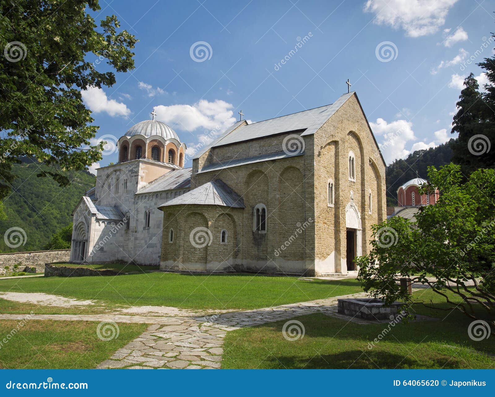 Studenica monastery stock photo. Image of complex, balkan - 64065620