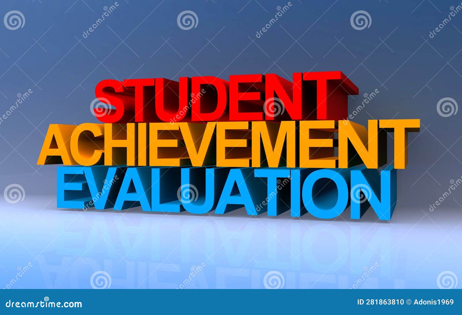 Student Achievement Evaluation on Blue Stock Illustration ...