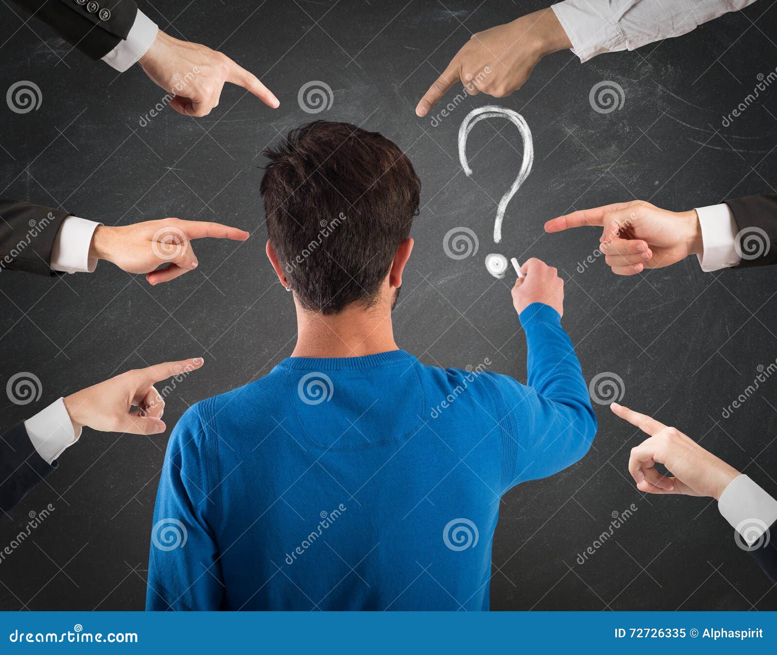 Student is Afraid To Make Mistakes Stock Image - Image of professor ...