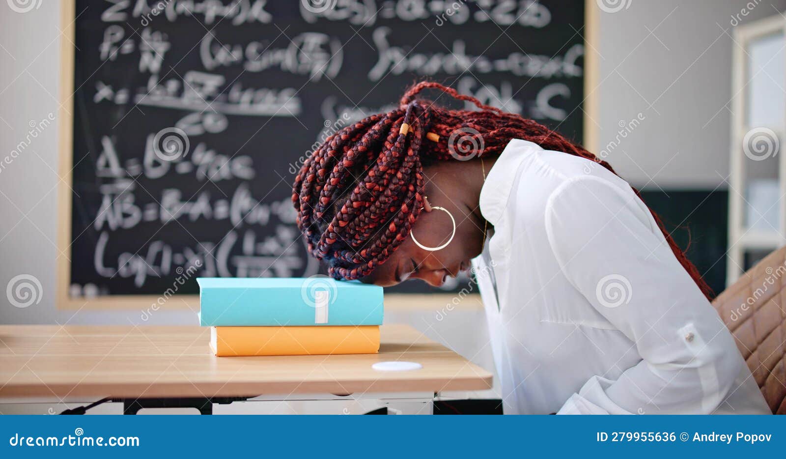 Math Test On Teacher Desk Royalty-Free Stock Photo | CartoonDealer.com ...
