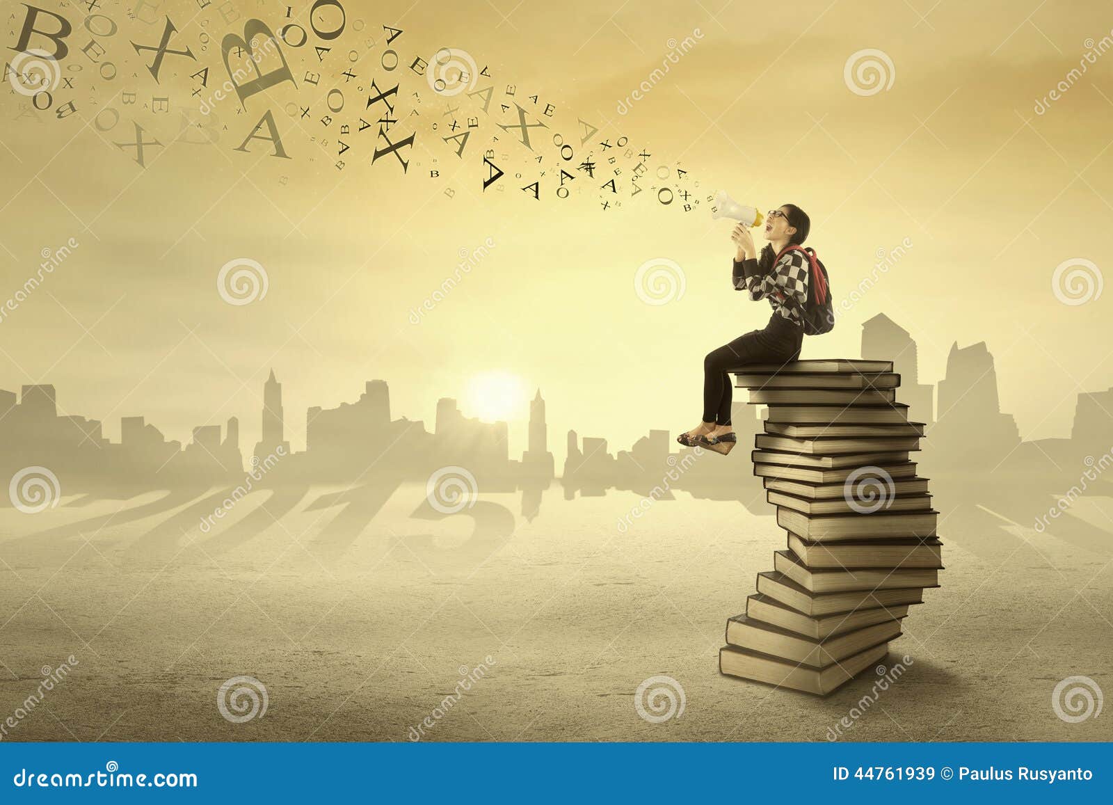 Student Announcing Her Vision Stock Image - Image of education, asian ...