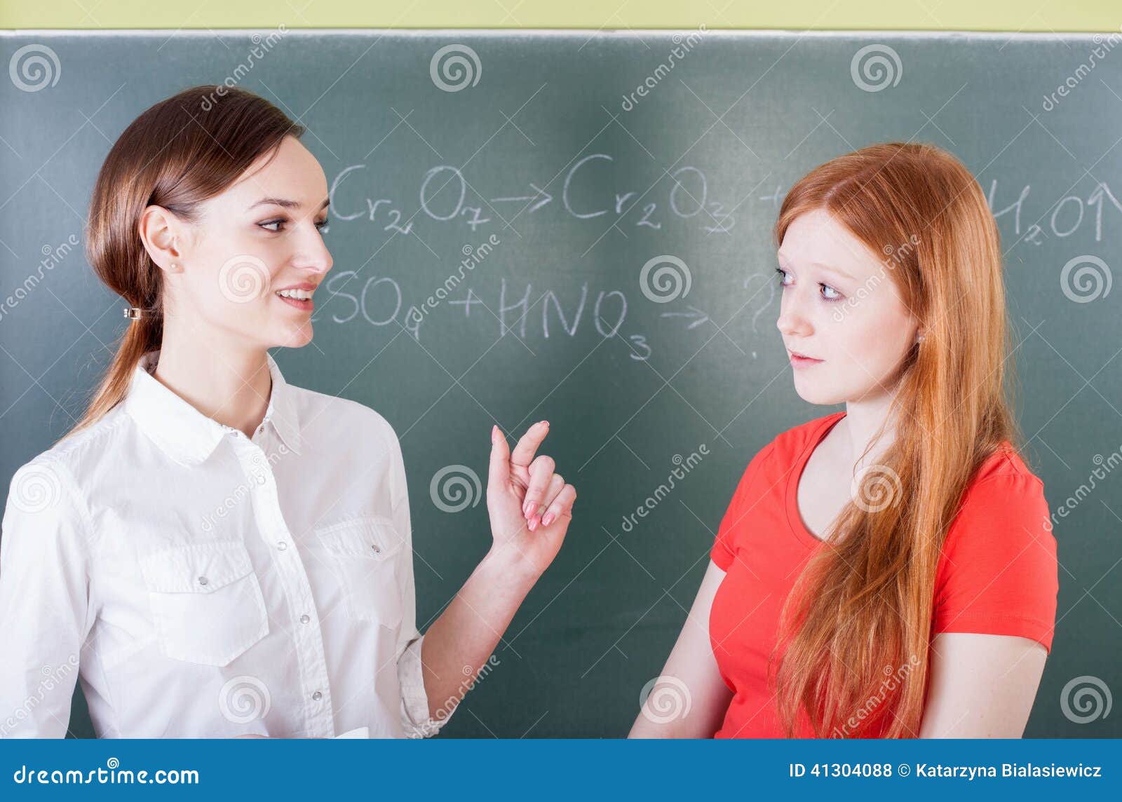 Student during Answer at Chemistry Lesson Stock Photo - Image of ...