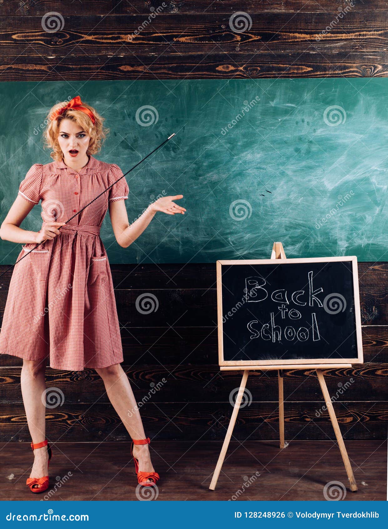 Student Answer Lesson Over Back To School Inscription On Classroom ...