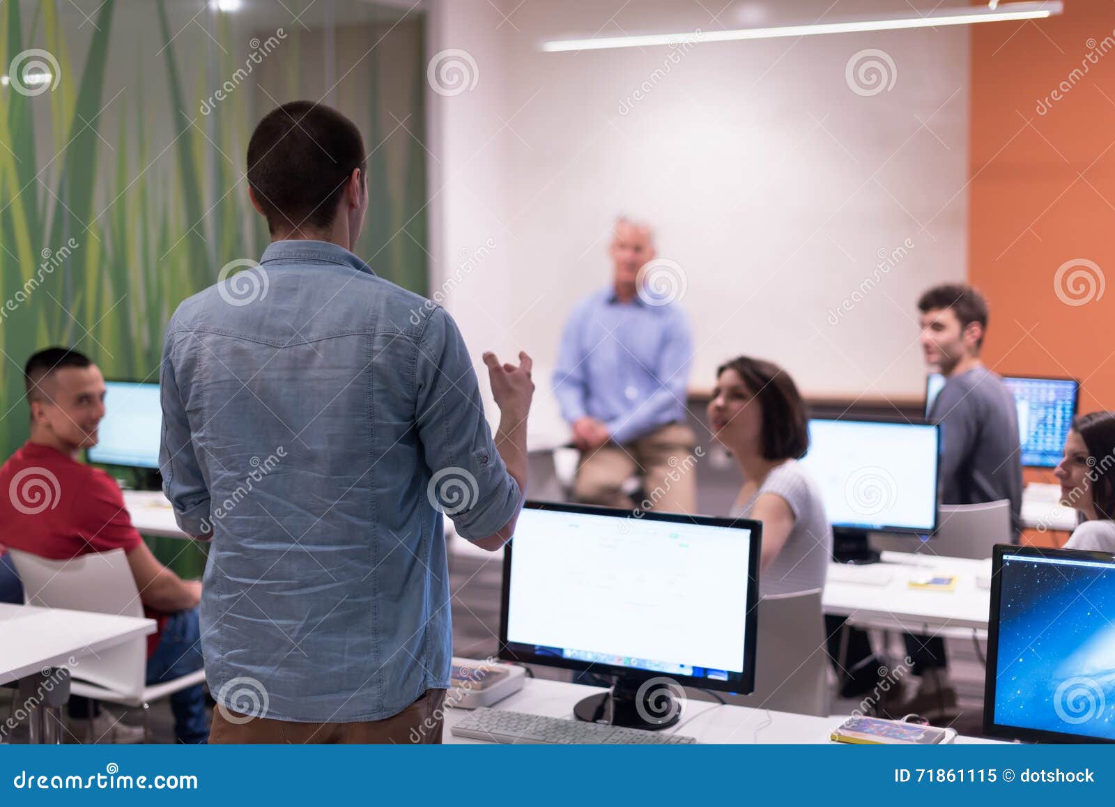 Student Answering a Question in Classroom Stock Image - Image of ... Student Answering a Question in Classroom Stock Image - Image of ...