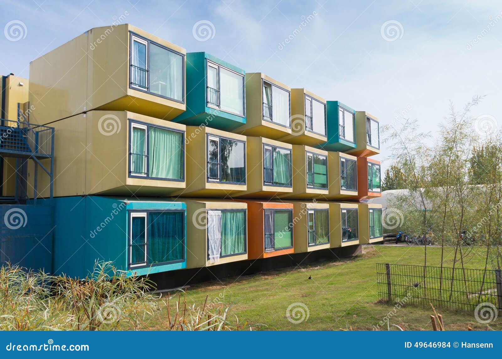 Student apartments stock photo. Image of building, background - 49646984