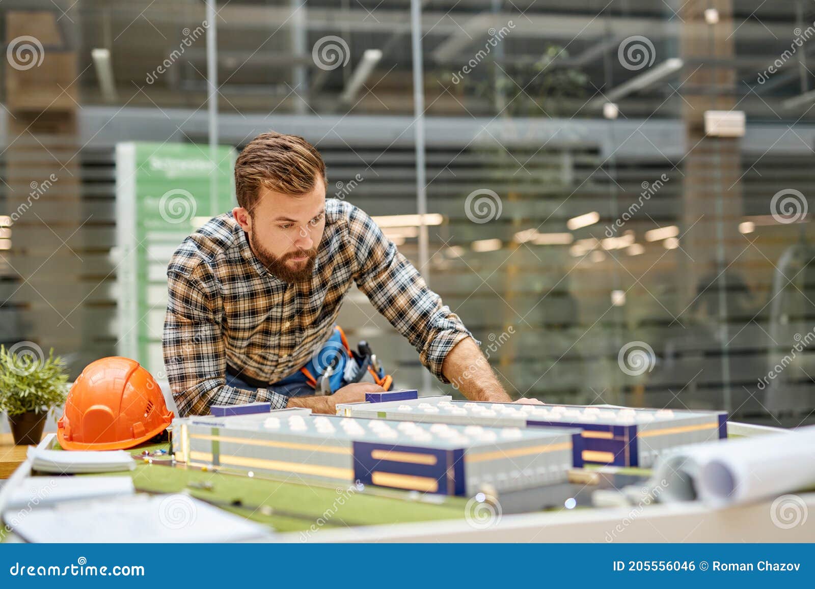 Student Architect Working on Architectural Project Concept, Using 3d ...