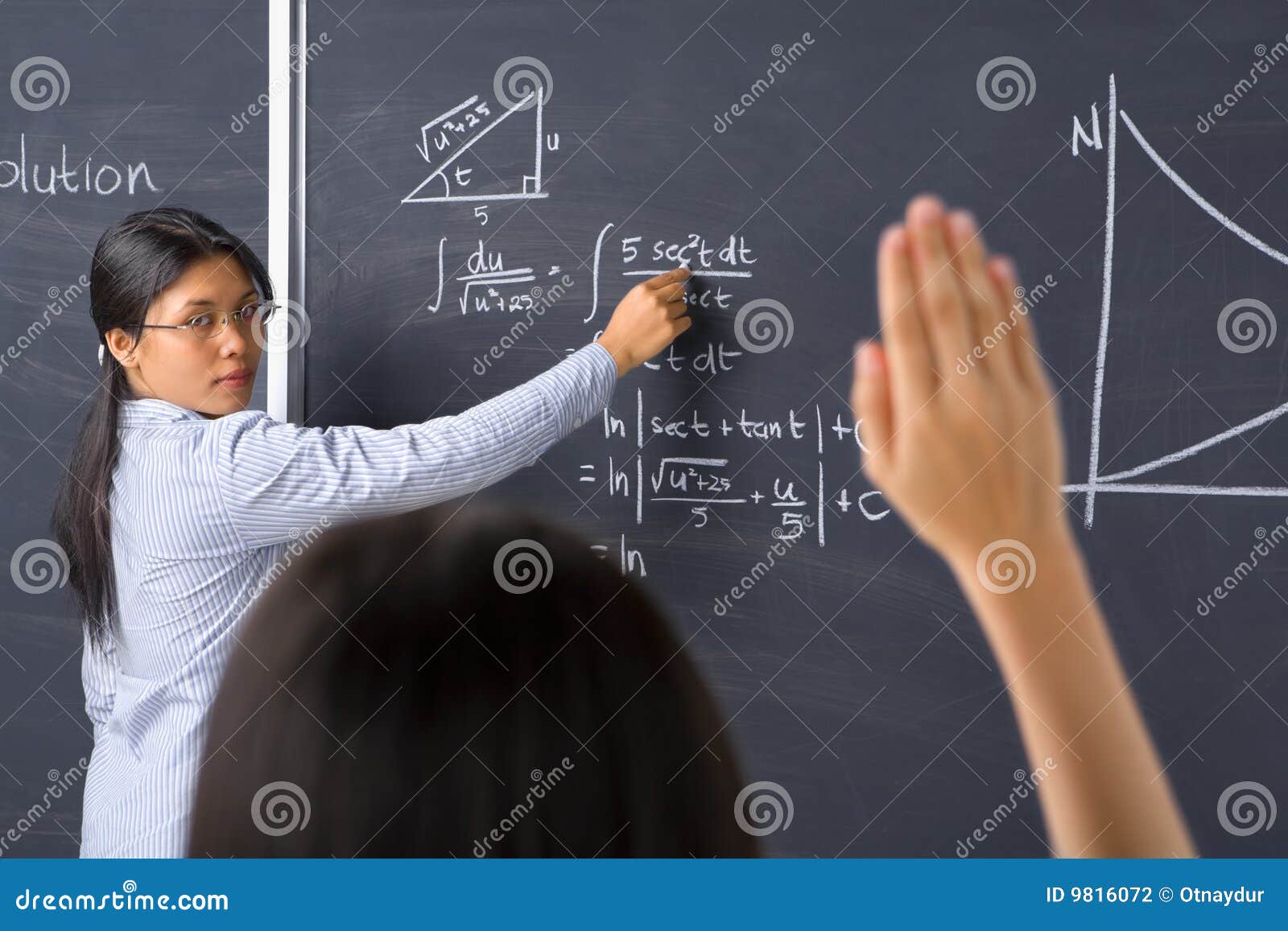 Student asking to teacher stock photo. Image of people - 9816072