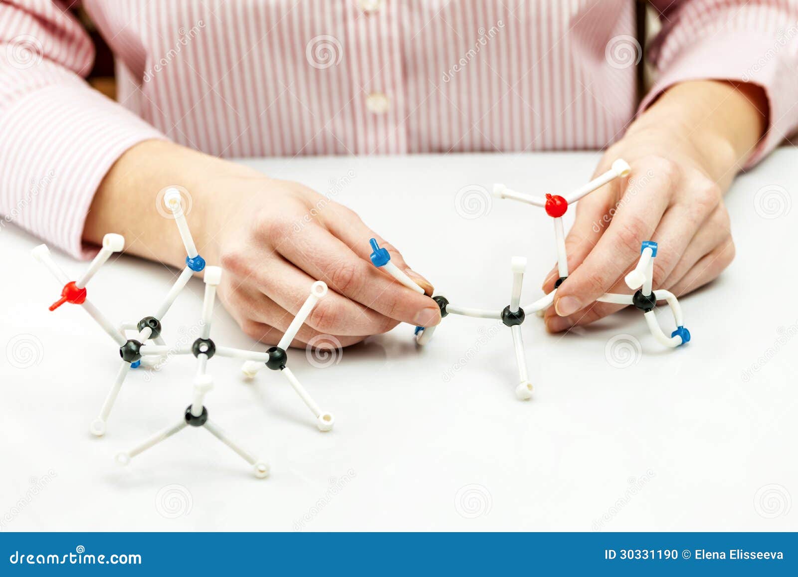 Student Assembling Molecule Models Stock Photo - Image of biochemistry ...