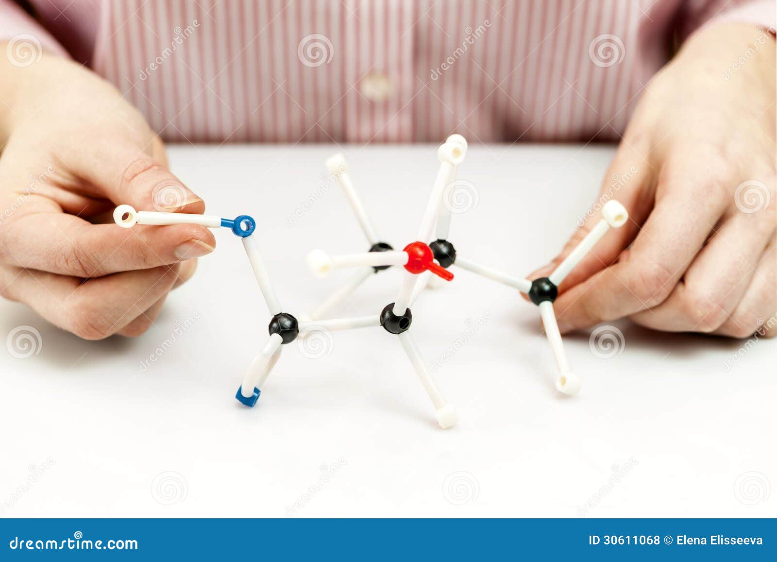 Student Assembling Molecule Models Stock Photo - Image of chemistry ...