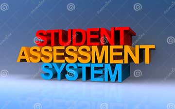 Student Assessment System on Blue Stock Illustration - Illustration of ...