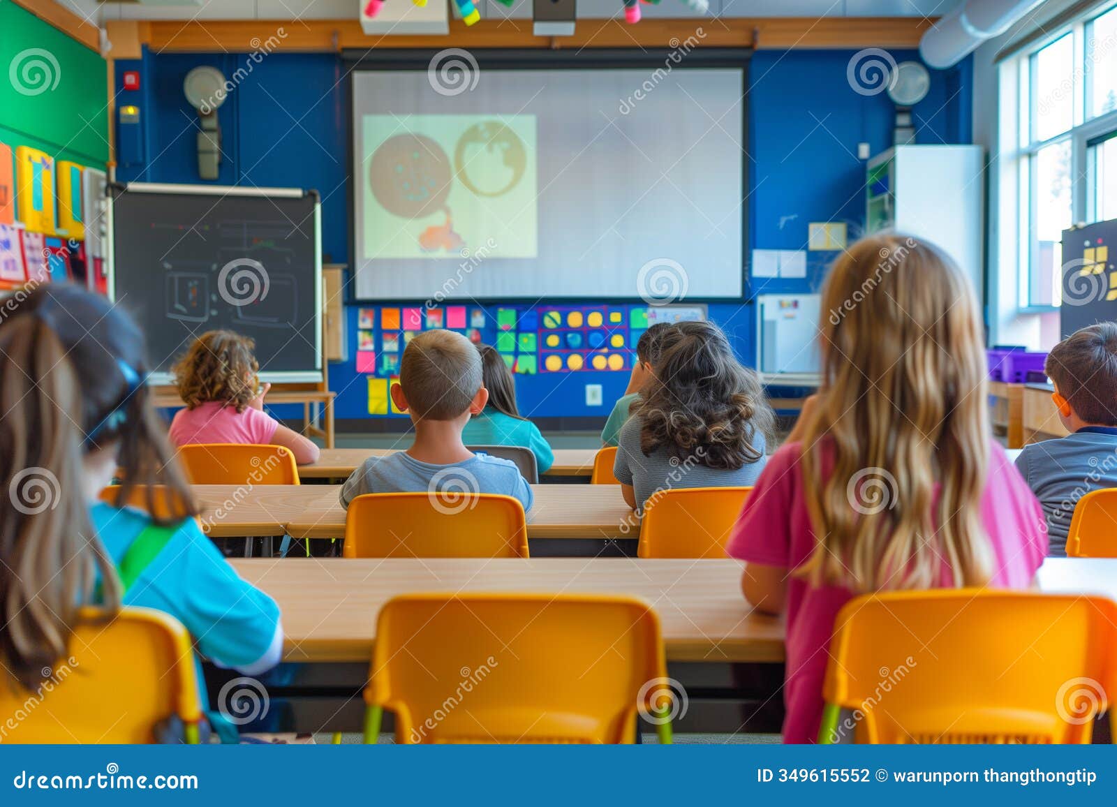 Student Attending Lecture in Classroom Learning about Technology and ...