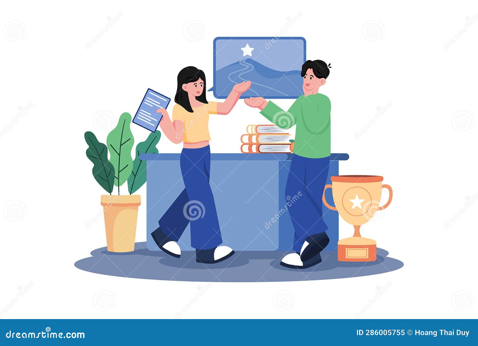 Student Attends a Study Group for a Challenging Course Stock Vector ...
