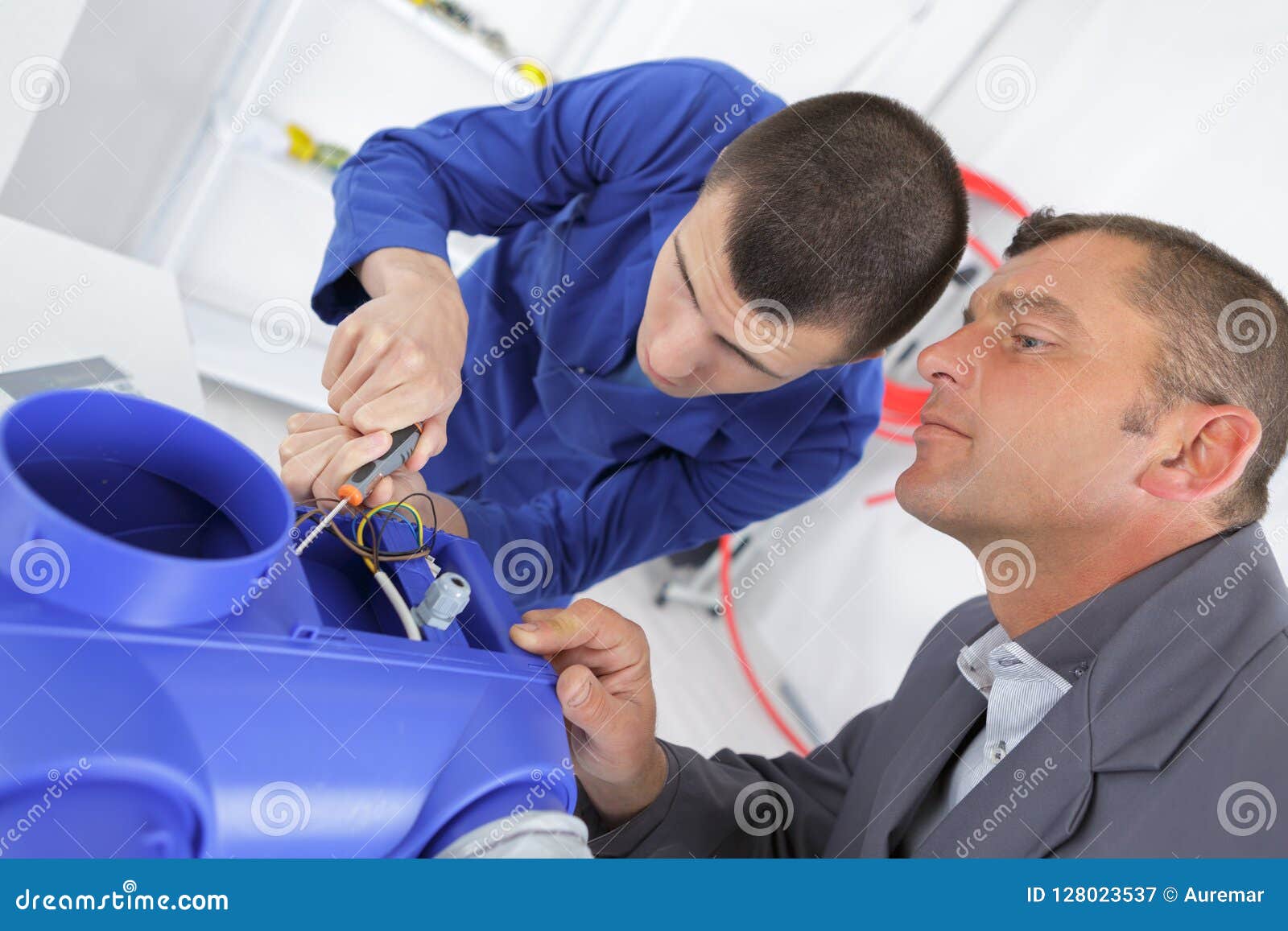 Student with Auto Part Studying Automotive Trade Stock Image - Image of ...