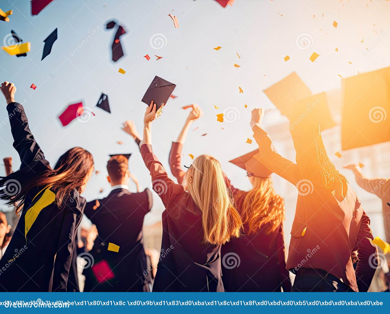 Student Back View Graduates of the University. Ai Generative Stock ...