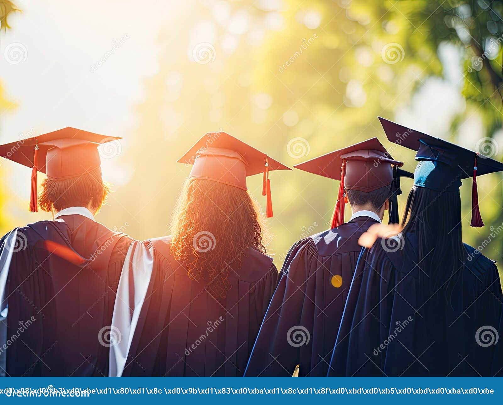 Student Back View Graduates of the University. Ai Generative Stock ...
