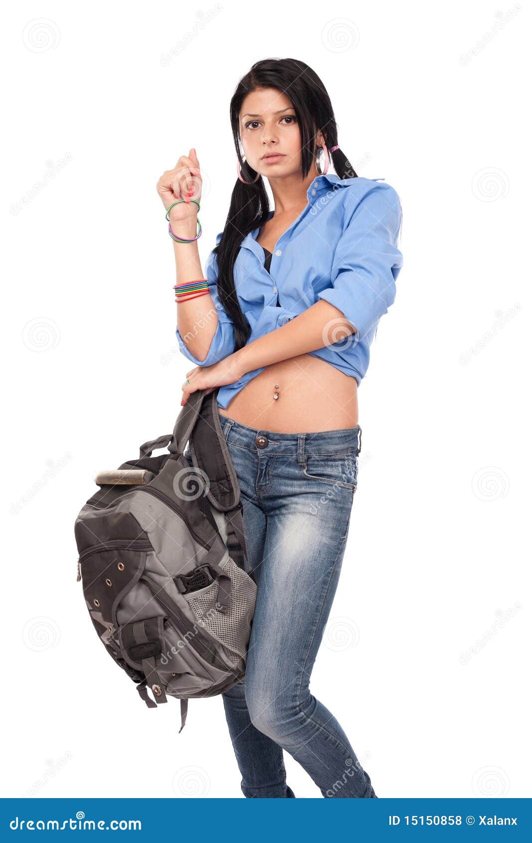 Student with backpack stock photo. Image of smiling, confident - 15150858