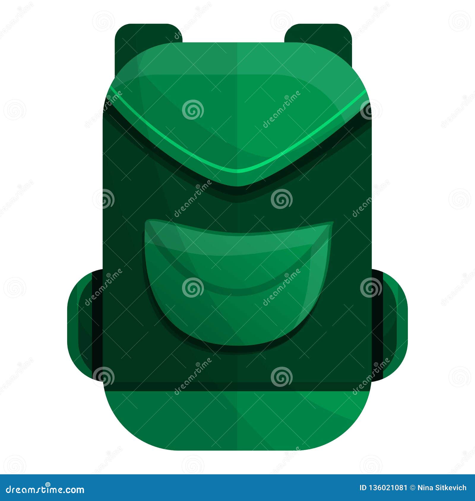 Student Backpack Icon, Cartoon Style Stock Vector - Illustration of ...