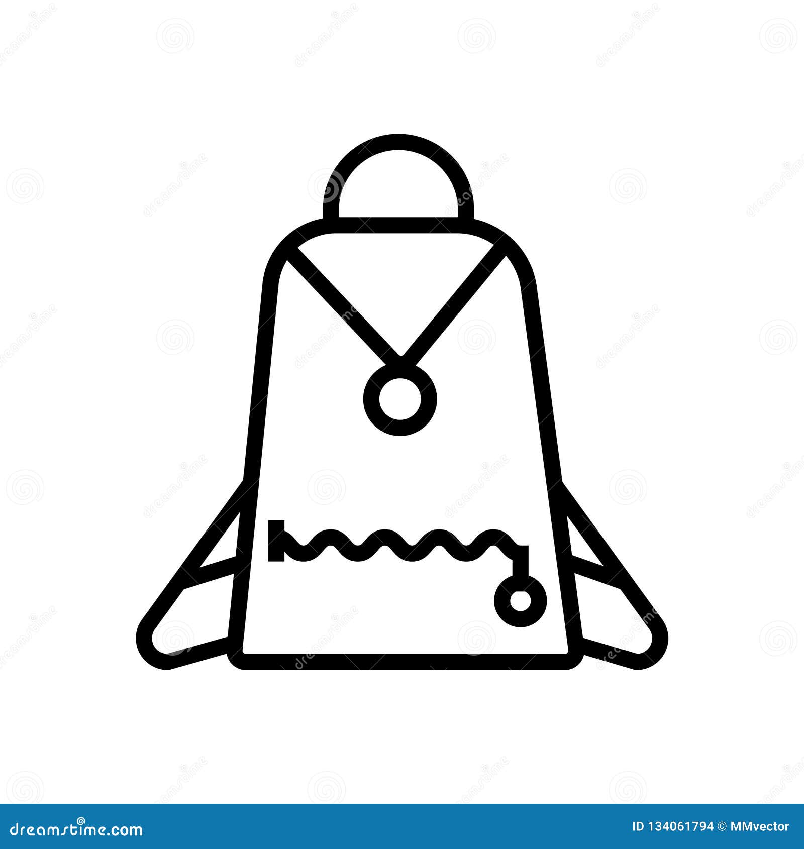 Student Backpack Icon Vector Isolated on White Background, Student ...