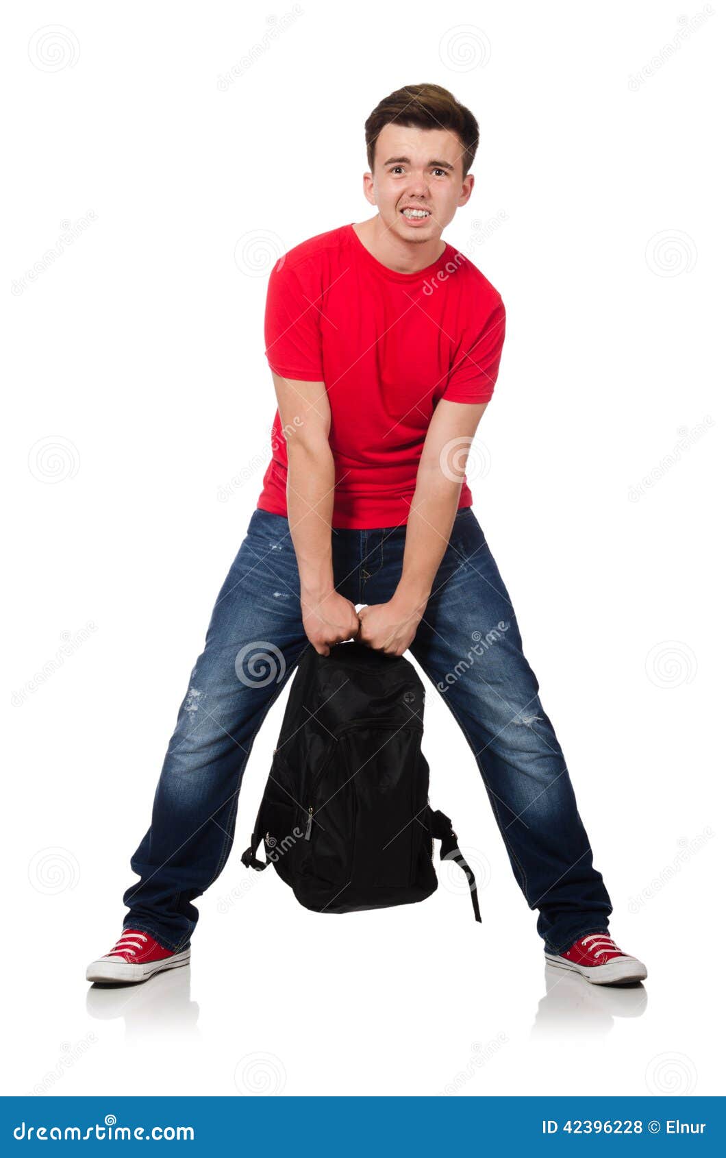 Student with backpack stock photo. Image of rushing, happiness - 42396228