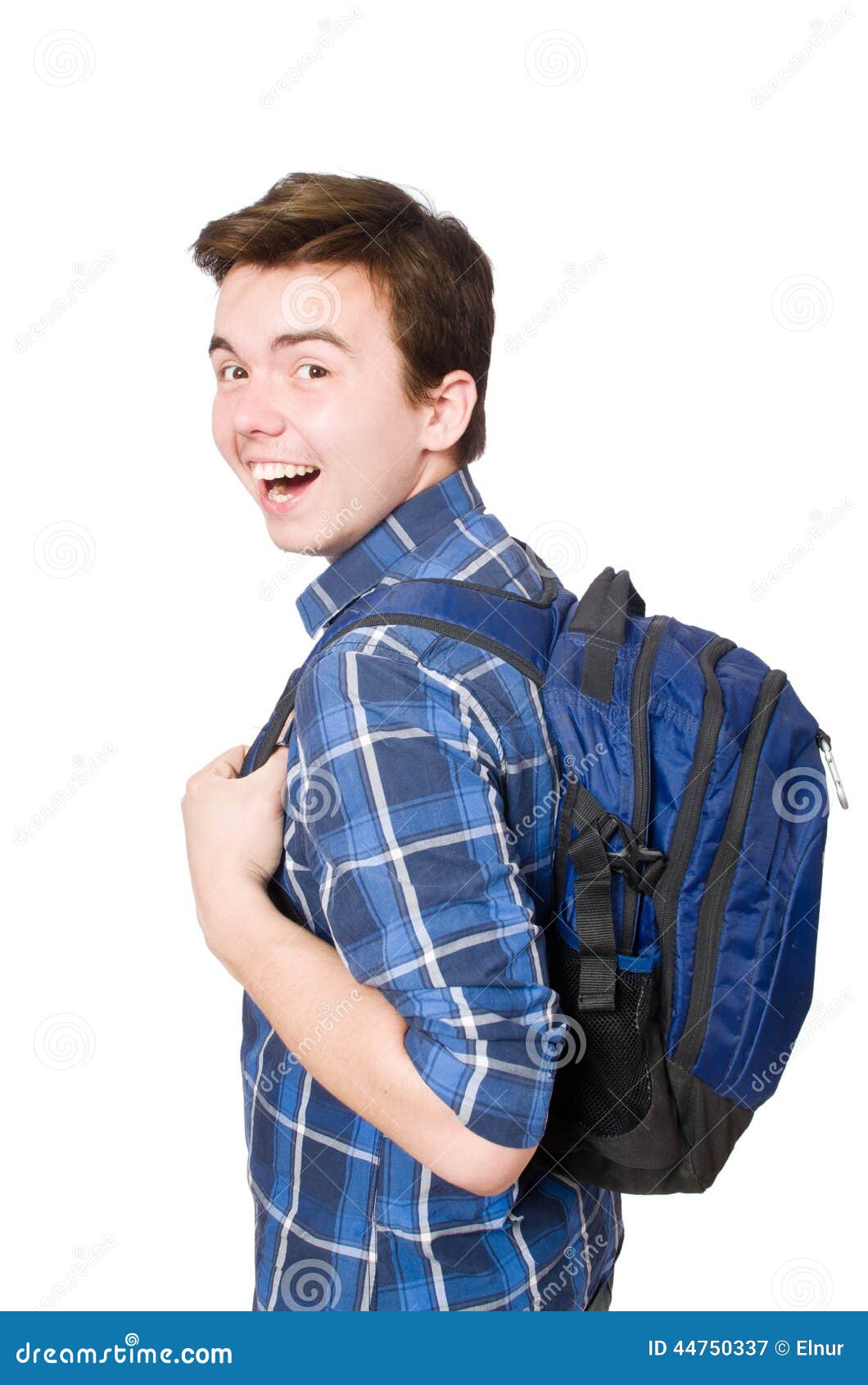 Student with Backpack Isolated Stock Image - Image of class, hiking ...