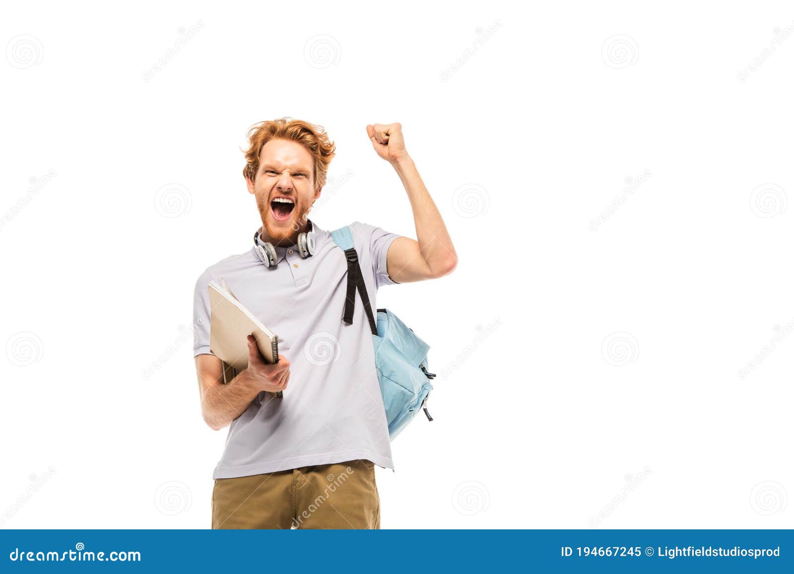 Student with and Notebook Showing Yes Stock Image - Image of happy ...