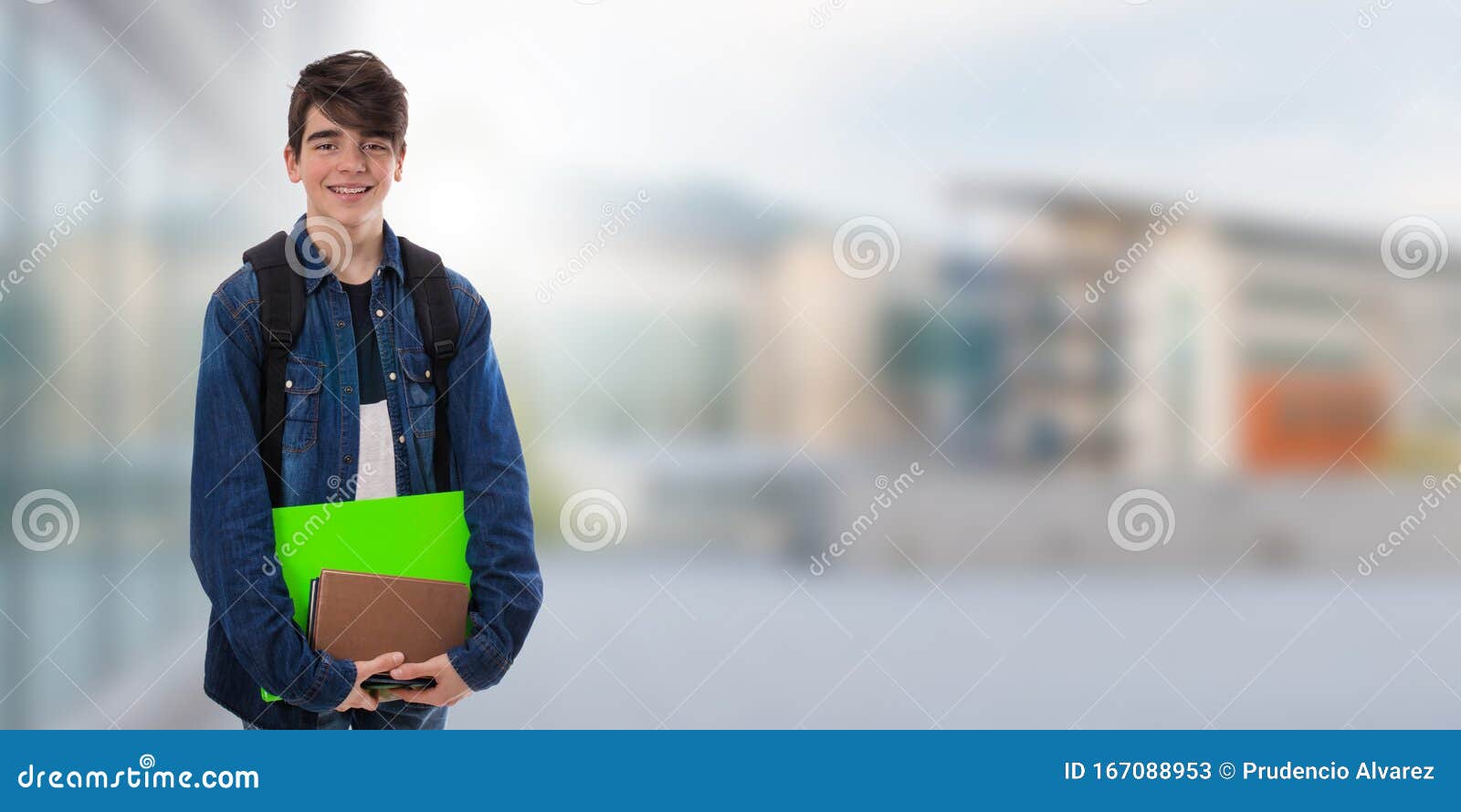 Student with backpack stock image. Image of haversack - 167088953