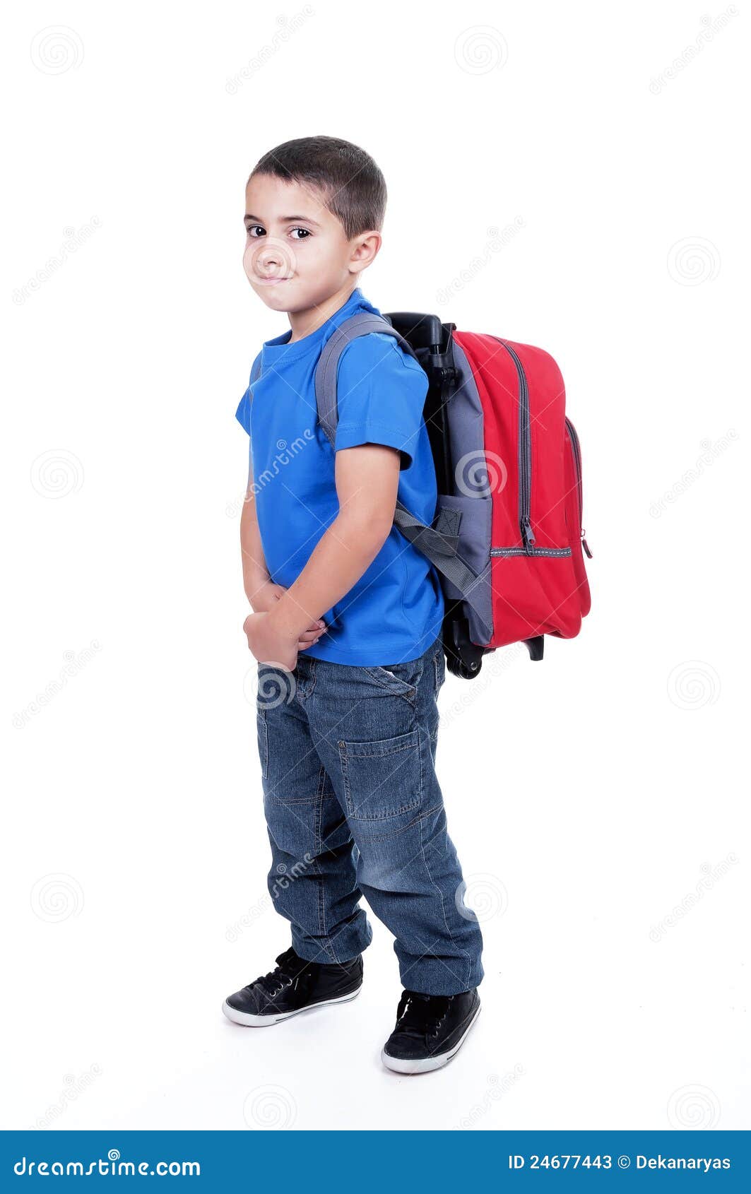 Student with Backpack Toddler Stock Image - Image of okay, little: 24677443