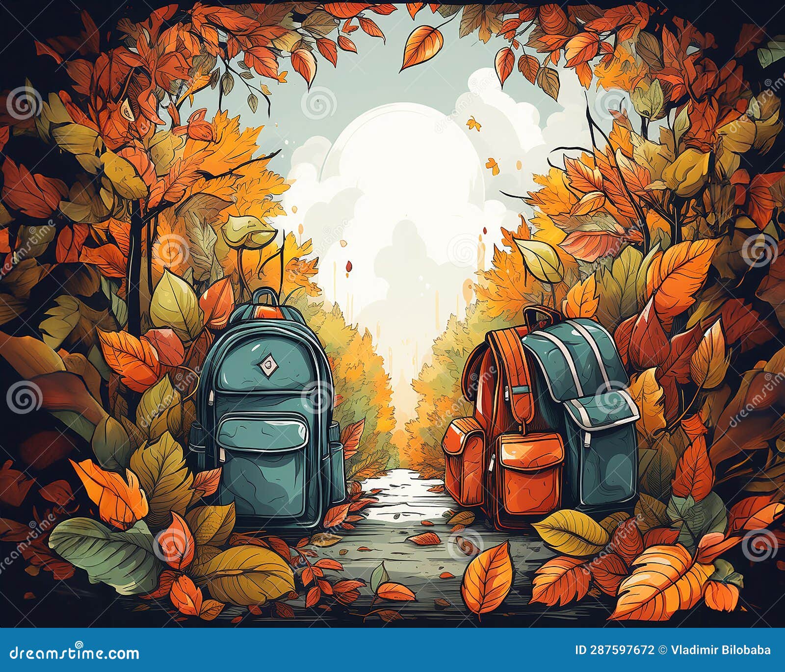 Student Banner in a Modern Style Stock Illustration - Illustration of ...