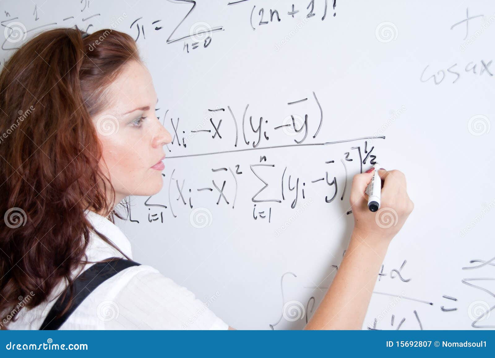 Student at blackboard stock image. Image of algebra, instructor - 15692807