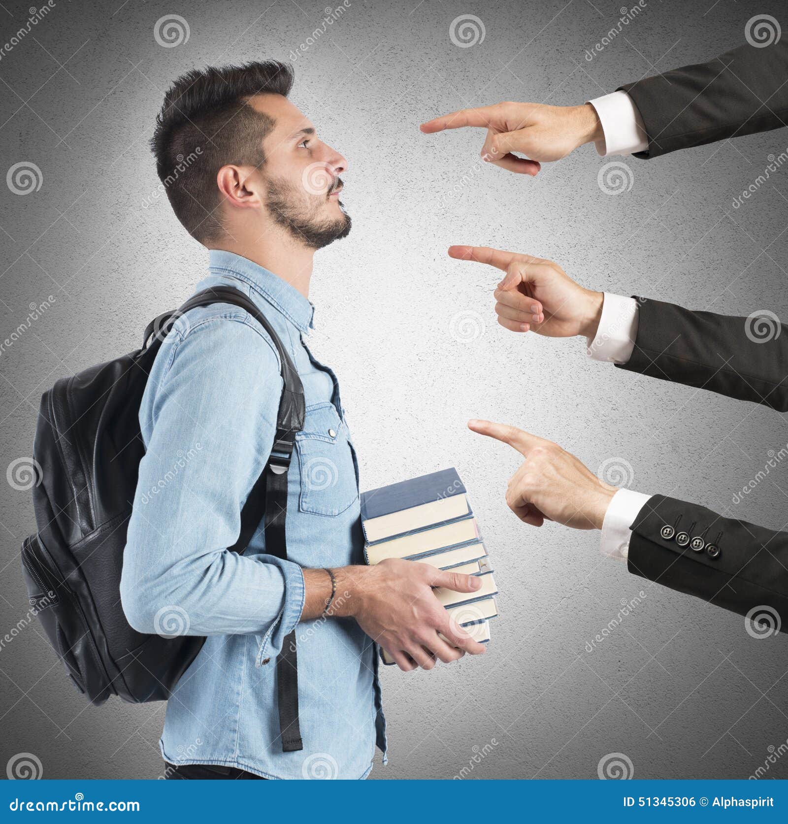 Student blamed unfairly stock photo. Image of irritate - 51345306