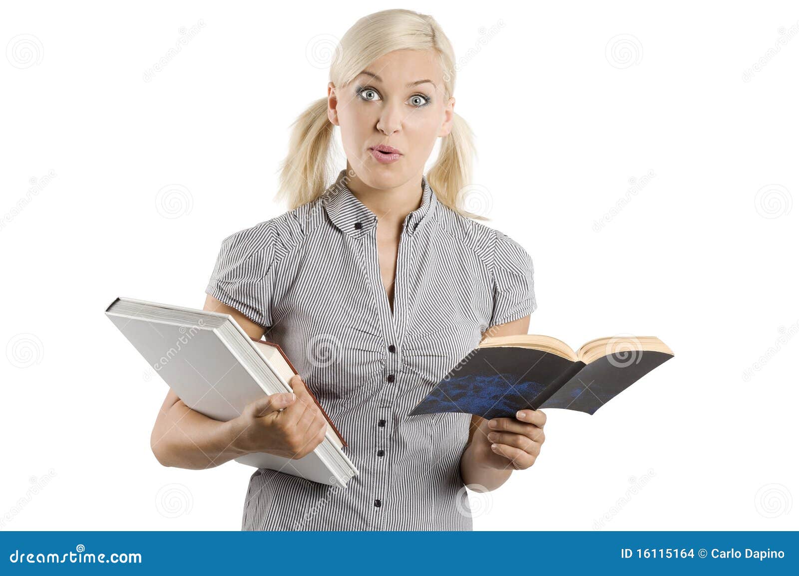 Student with book stock photo. Image of lady, blond, beautiful - 16115164