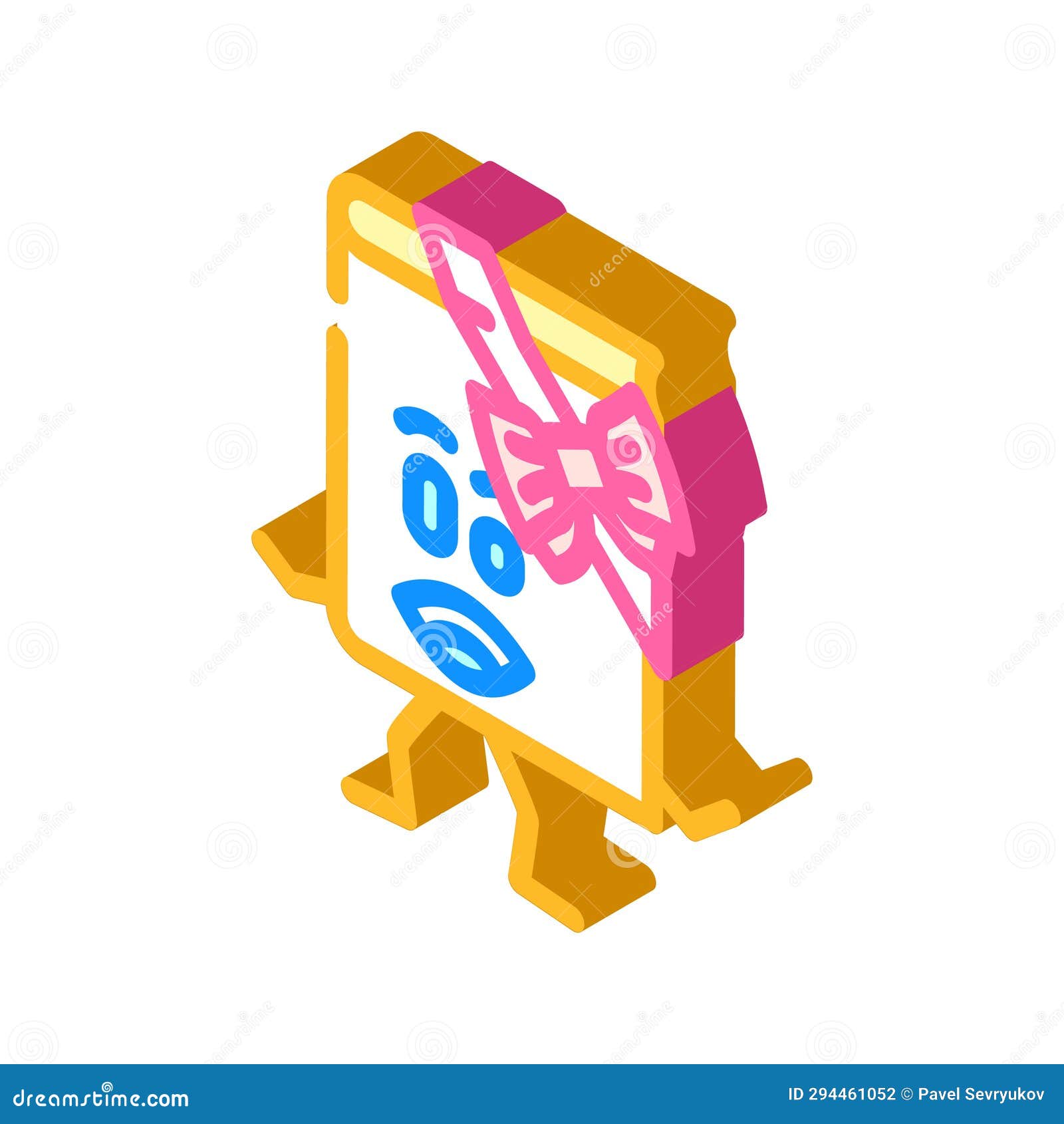 Student Book Character Isometric Icon Vector Illustration Stock ...