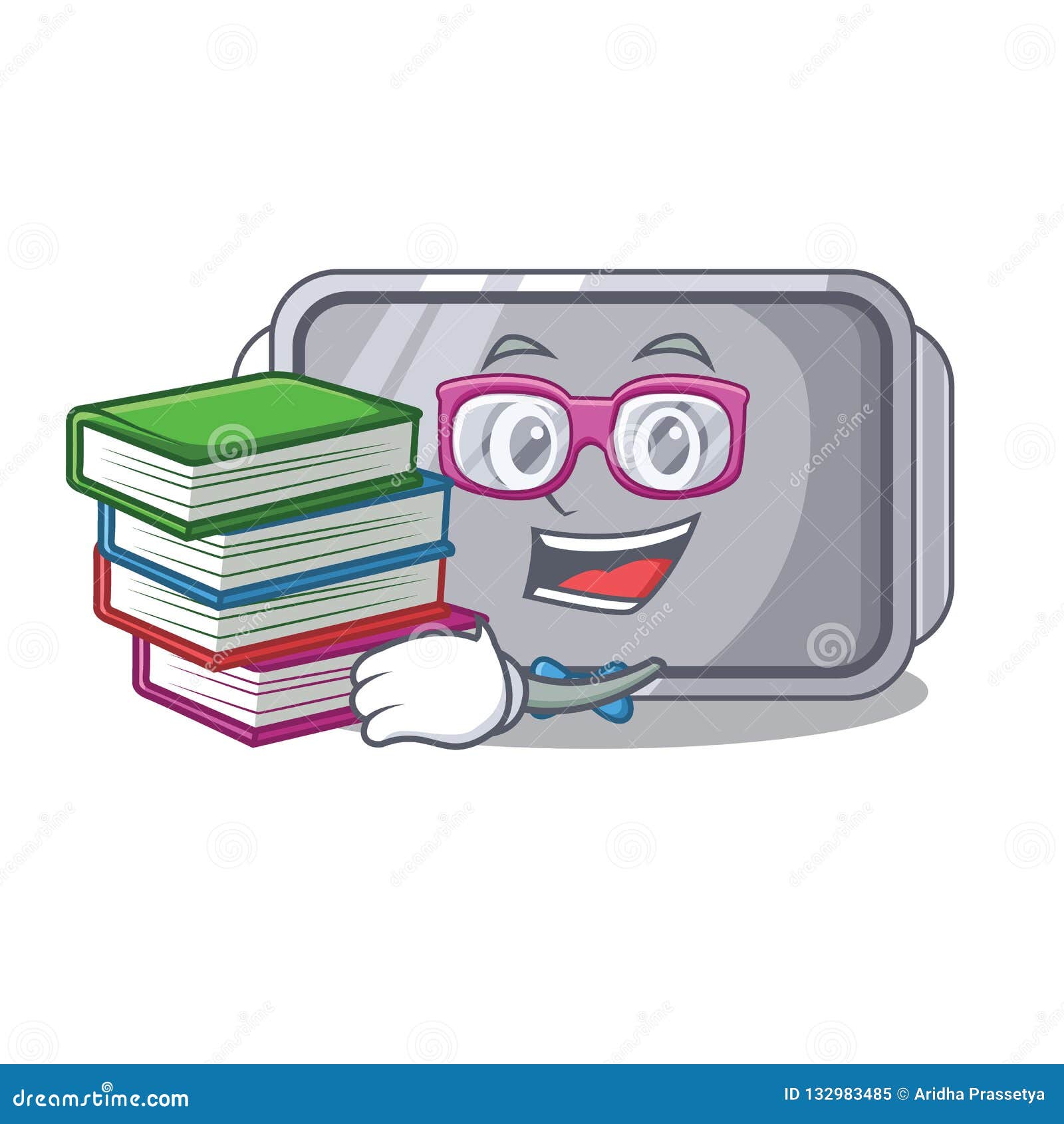 Student with Book Narrow Baking Tray with Layer Cartoon Stock Vector ...