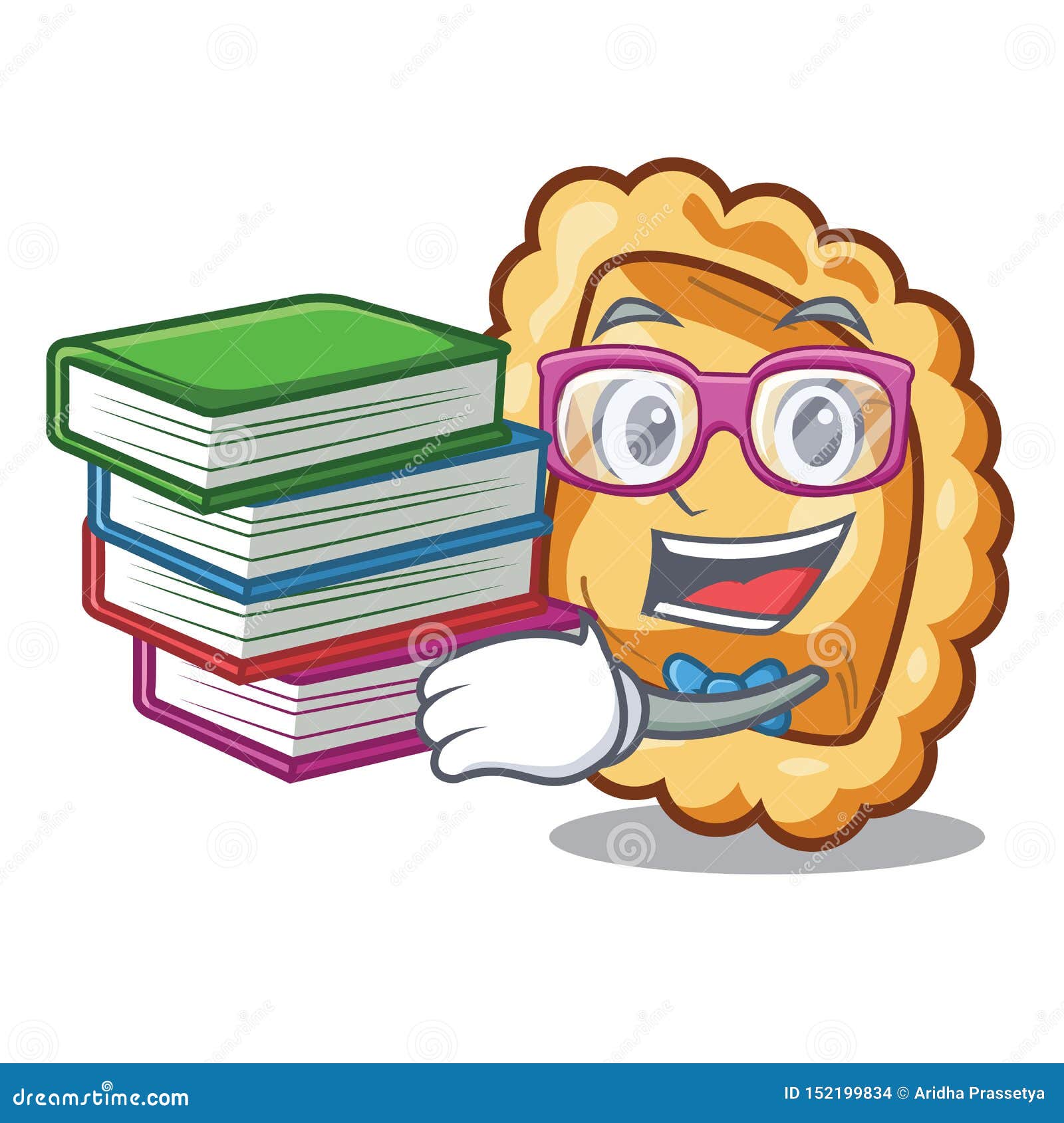 Student with Book Ravioli on the a Mascot Table Stock Vector ...