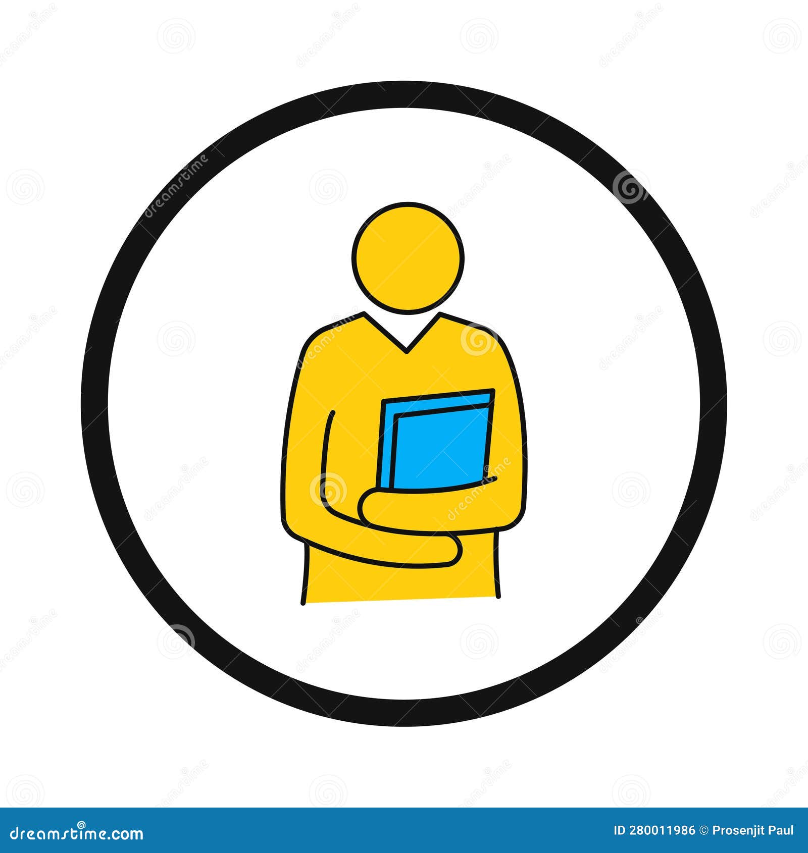 Student, Book, Reading, Man, Student Reading Book Icon Stock Vector ...