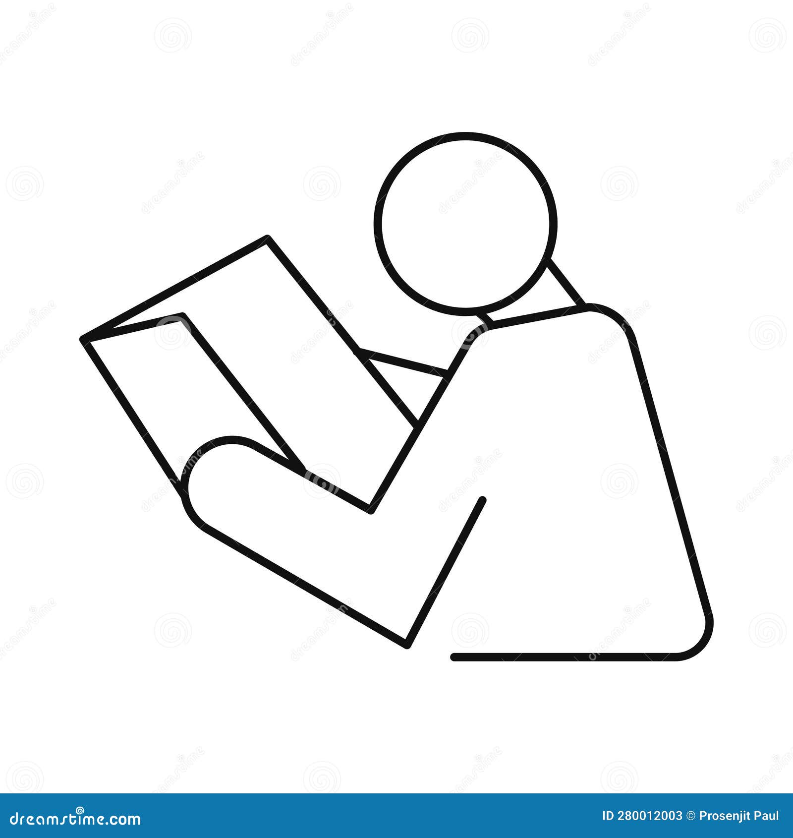 Student, Book, Reading, Man, Student Reading Book Icon Stock Vector ...
