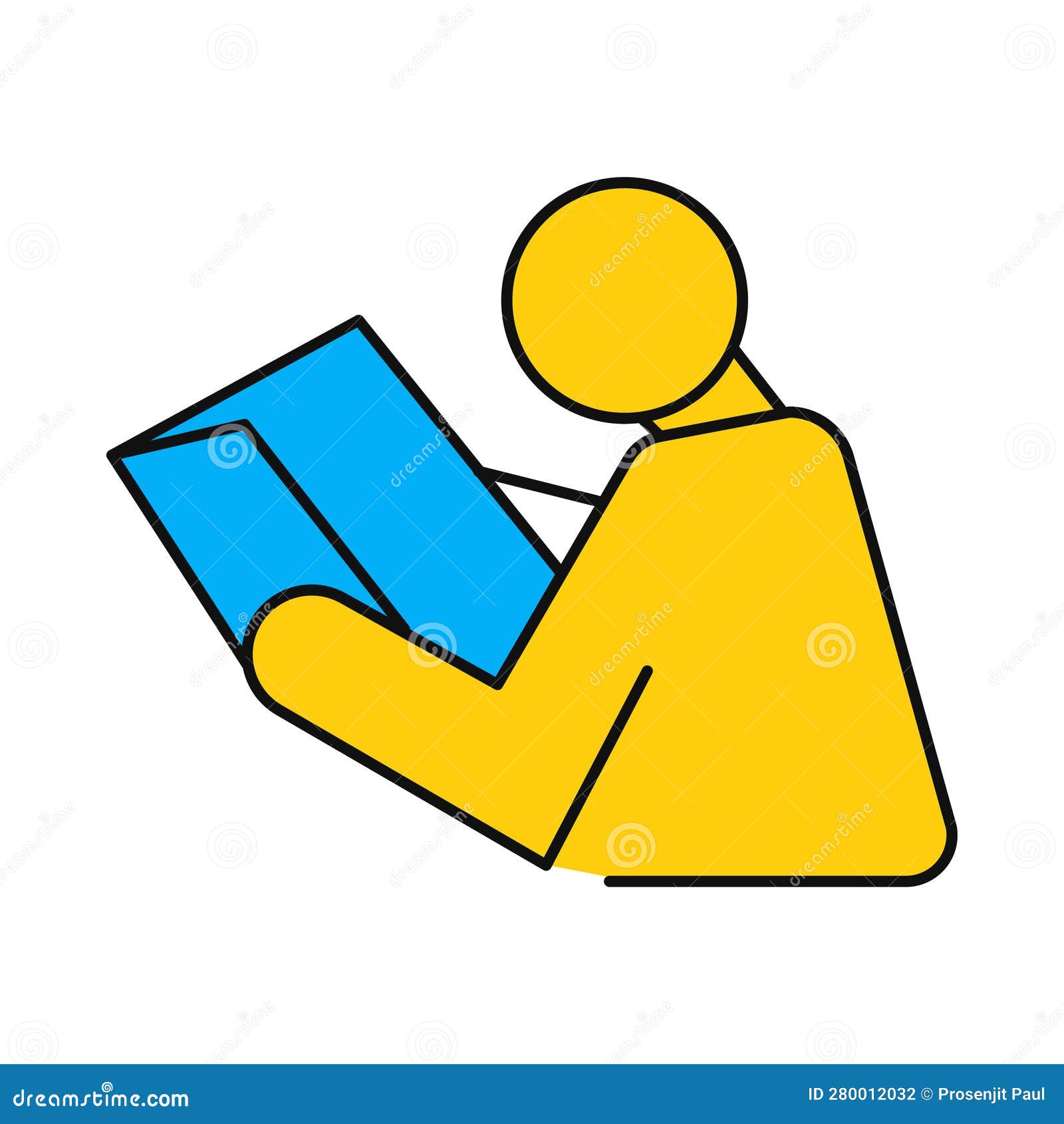 Student, Book, Reading, Man, Student Reading Book Icon Stock Vector ...