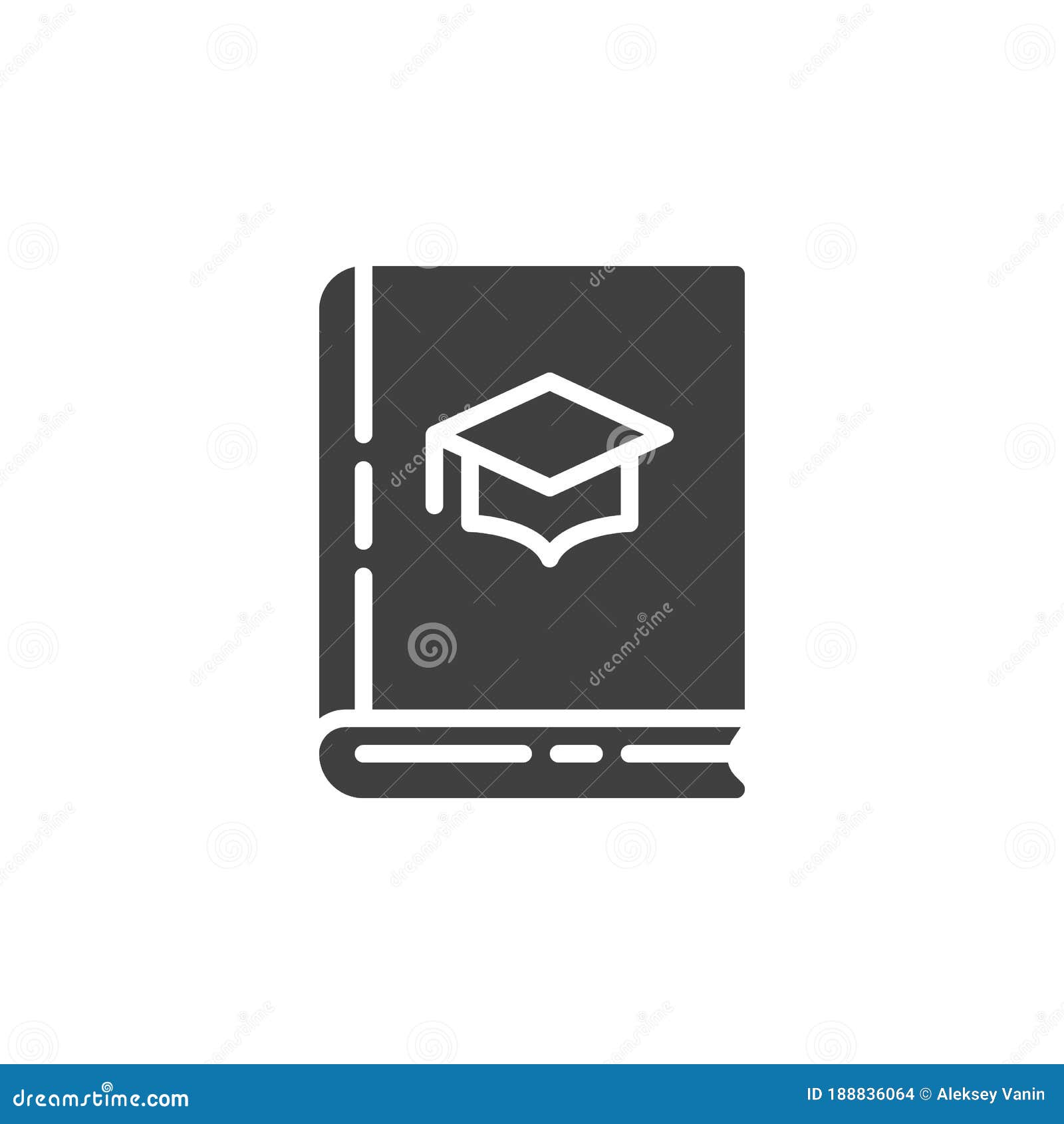 Student book vector icon stock vector. Illustration of solid - 188836064
