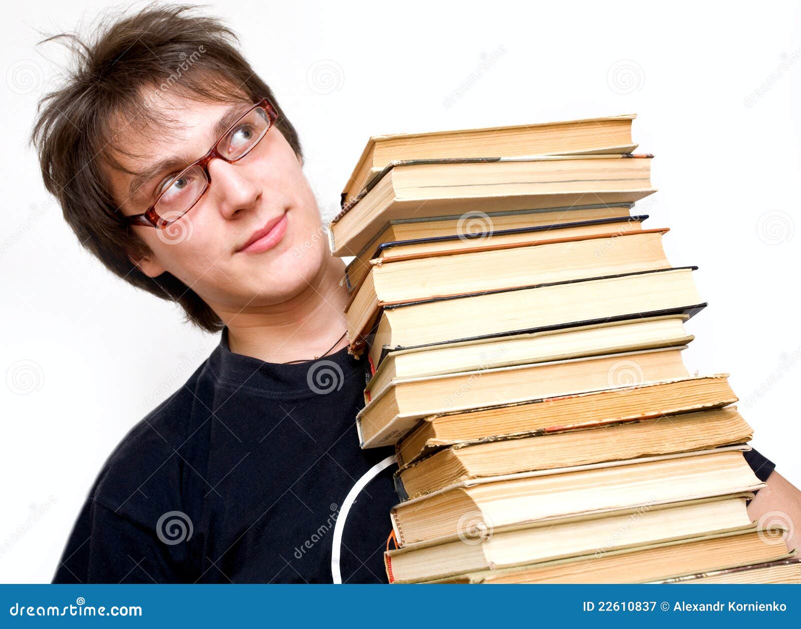 Student with books stock image. Image of casual, science - 22610837